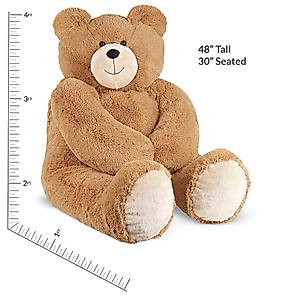 Vermont Teddy Bear Giant Teddy Bear - Big Teddy Bear, 4 Foot, 48", 4 FT, Giant Stuffed Animal