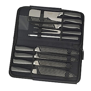 Ross Henery Professional Eclipse Premium stainless Steel 9 piece chefs knife set in carry case