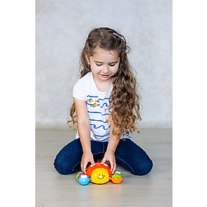 KiddoLab Ladybug Crawling Toy with Fun Sounds, Sliding Rings, Spinning Ball, and Colorful Beads - Develops Cognitive and Motor Skills for 6 Months Plus Babies