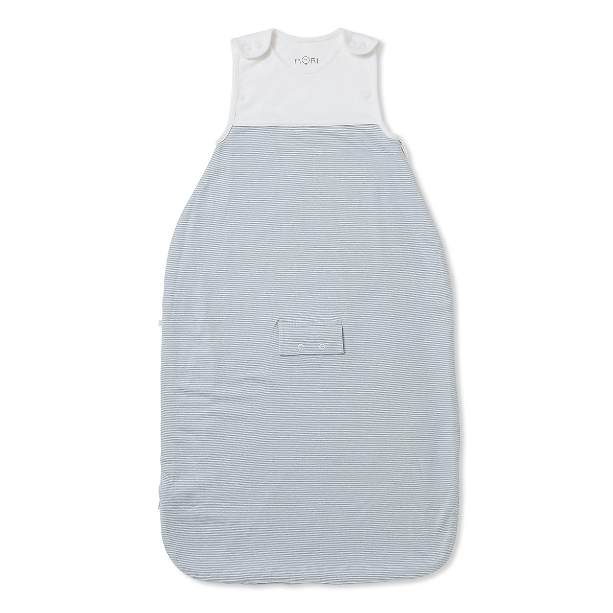 MORI Baby Unisex Premium Sleep Sack in Blue Stripe for Toddlers - 0.5 Tog Sleeping Bag - Suitable from 8.8lbs to 2 Years