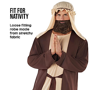 Morph Joseph Costume Men Biblical Nativity Costume Adult Shepherd Jesus Bible Outfit for Religious Events, Medium