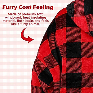 Warm Wearable Blanket Hoodie, Cozy and Soft Sherpa Pullover Sweatshirt w/ Giant Hood Pocket, Adults Comfortable Thick Fleece Throw Blanket for Spring, Autumn, and Winter