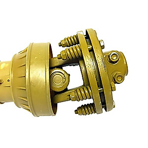 POWER PRODUCTS 3-Point Tiller Slip Clutch PTO Shaft for Rural King Country Way Sigma Rotary Tiller for ASC Rotary Tiller 77709 77710 77711 1-3/8×6 QR 1-3/8 RND 6 Spline Both Ends 32″-40″ Inch Long