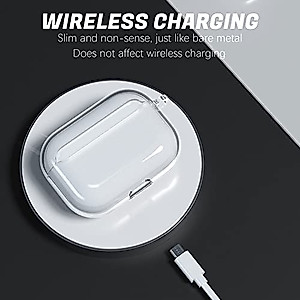 AIPNIS Personalized Case Compatible with AirPods 3,Custom Name Gift Shock Absorption Soft Clear TPU for Airpods 3rd Generation 2021 Cover,with Keychain