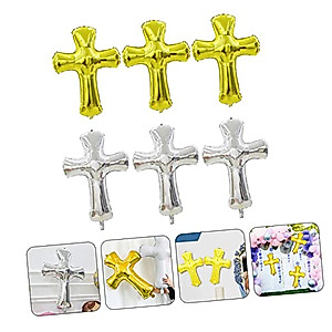 ifundom 18 Pcs Wedding Party Balloons Religious Balloons Baptism Balloons Party Decoration God Bless Baptism Decoration Kids Party Balloon Modeling Baby Girl Aluminum Film