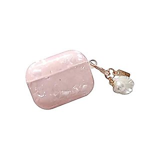 Aikeduo Compatible with AirPods Pro Case Thin Shell Graphics Keychain Water Drop Rainbow Glitter Cute Girls Boys Woman Case Hard PC Cover Case for Airpods Pro Case Cute (Airpods Pro, Pink)