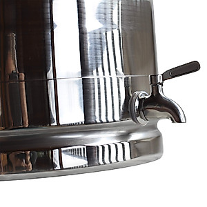 Stainless Steel(304 Grade) Milk, Maple Syrup Transport Cans with Sealed Lid & Spigot Dispenser (50 Liter (13.2 Gal.) with Spigot)