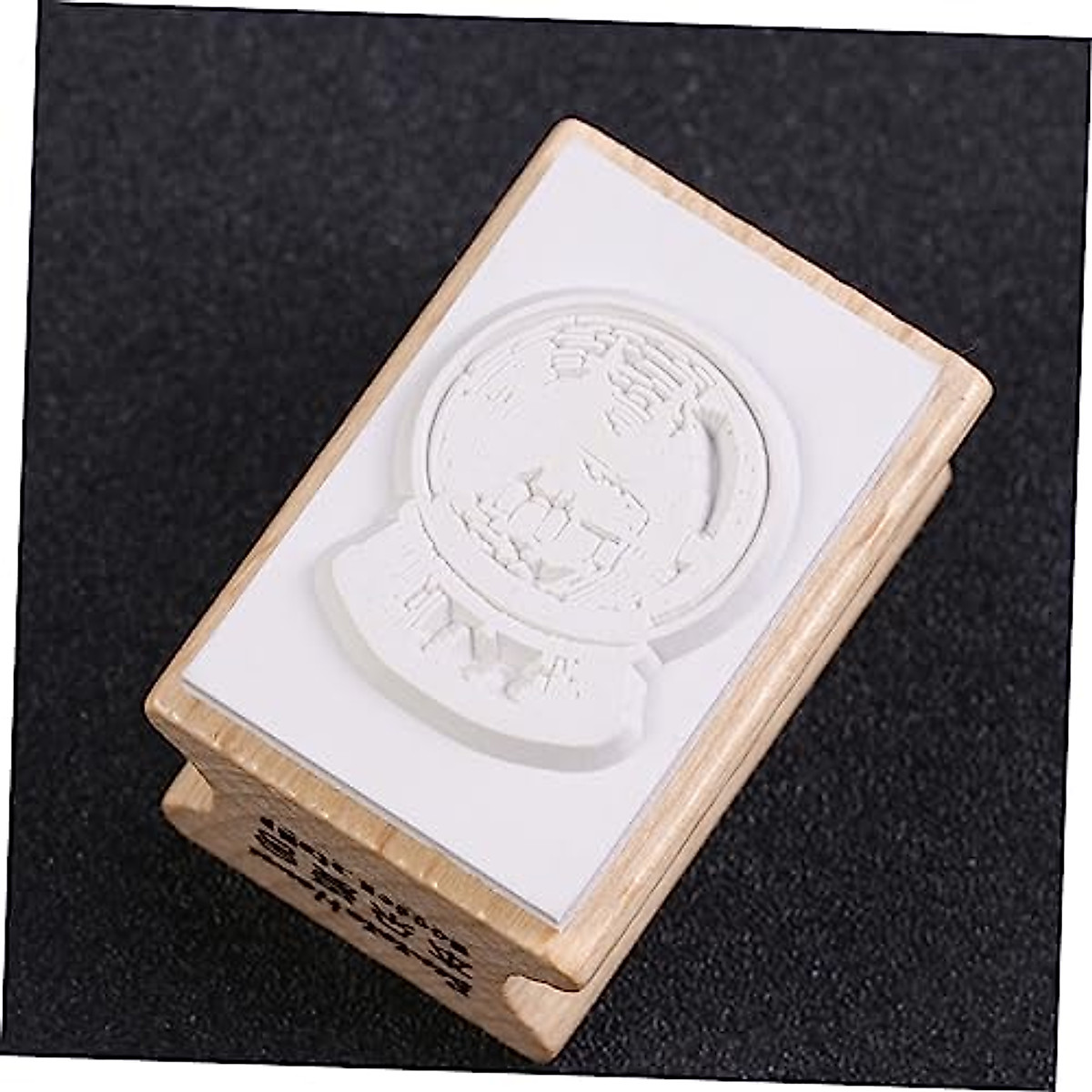 EXCEART Christmas Craft Stamp 2pcs Holiday Stamp Letter Crafts Stampers Wooden Stamper Stampers Party Favors Seal Die Christmas Party Favors Xmas Stamp