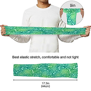 JUNZAN Gardening Sleeves for Women Sun Protection Cooling Sleeves with Thumb Hole Retro Pattern