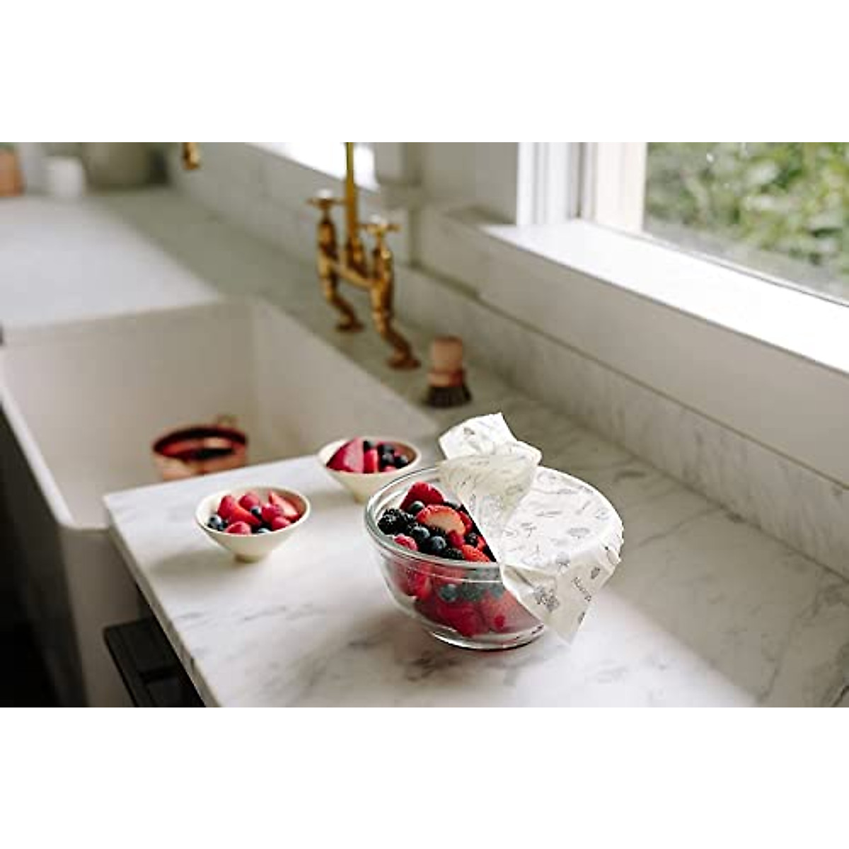 Abeego, The Original Beeswax Food Storage Wrap - Set of Two 13" Natural Square Sheets