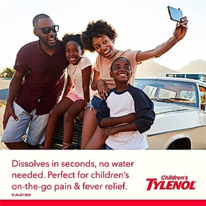 Tylenol Children's Dissolve Powder Packets with 160 mg Acetaminophen, Wild Berry, 18 ct