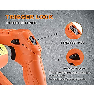 HYMOVO Blower Cordless, 2-in-1 Electric Small Leaf Vacuum/Blower with Battery and Charge, 21V 4.0 Leaf Blowers for Lawn Care/Sweeping