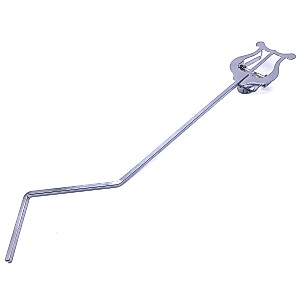 TUOREN 3/4 Vertical Keys Euphonium Marching Clamp-On Silver Metal Plating Marching Music Clip for Vertical Keys Euphonium, Baritone Horn 33cm