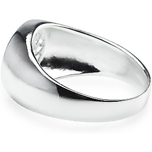 SILVERLINE JEWELRY - 925 Sterling Silver Celtic Tree Of Life Round Signet Biker Band Ring | Sizes 5-13