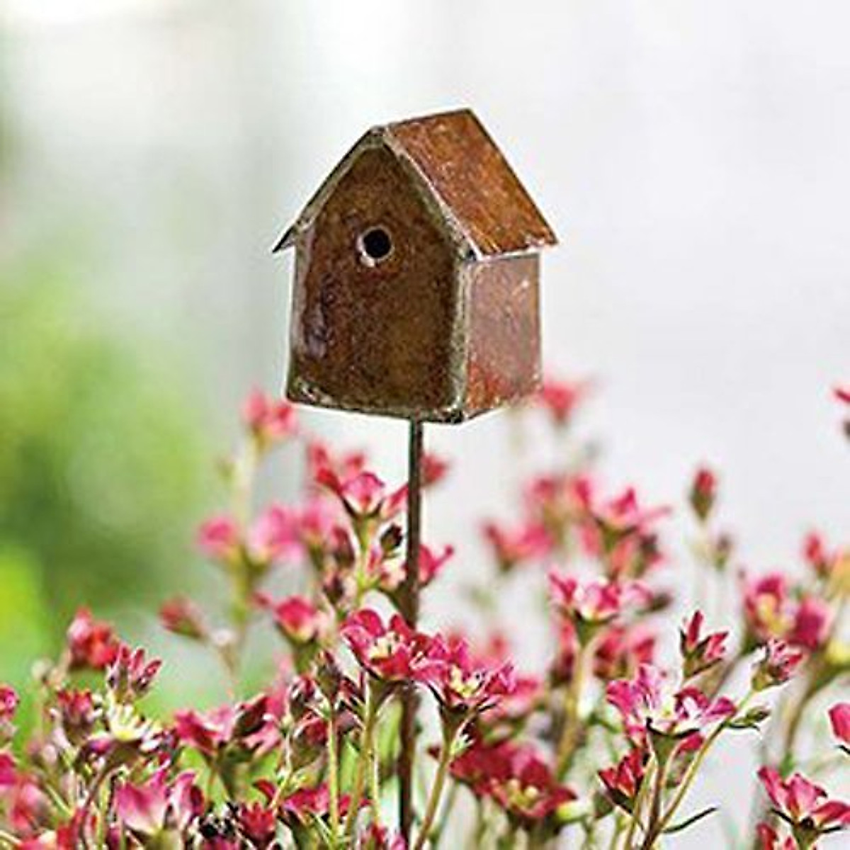 G & F Products MiniGardenn 10020 Fairy Garden Miniature Bird House Pick