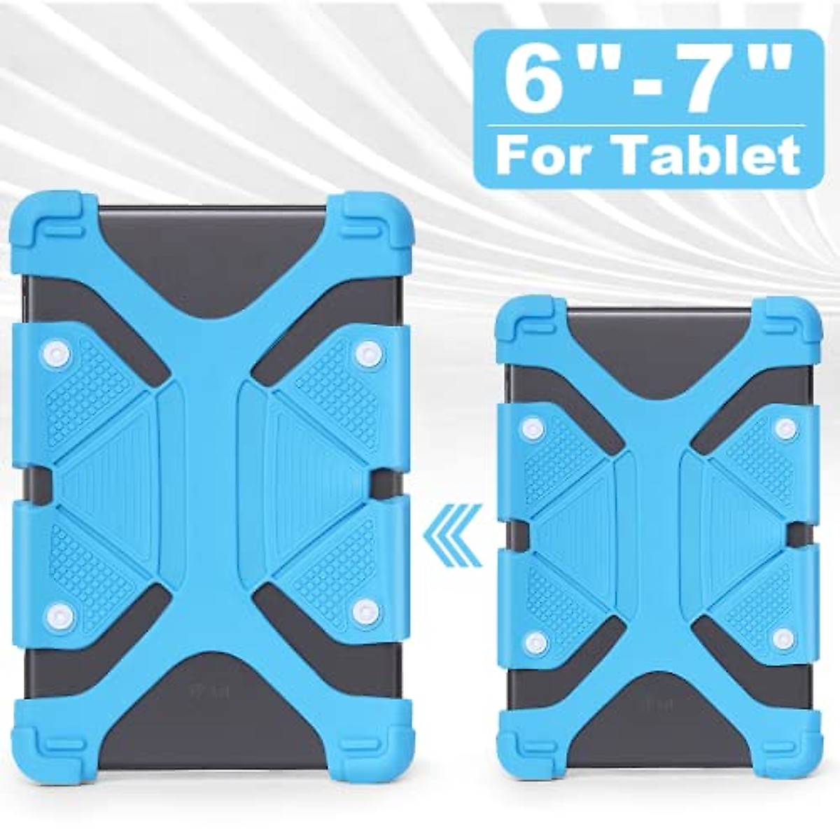 Universal 7 inch Tablet Case, Silicone Protective Cover 6"-7" for Amazon Kindle Fire HD (2013)