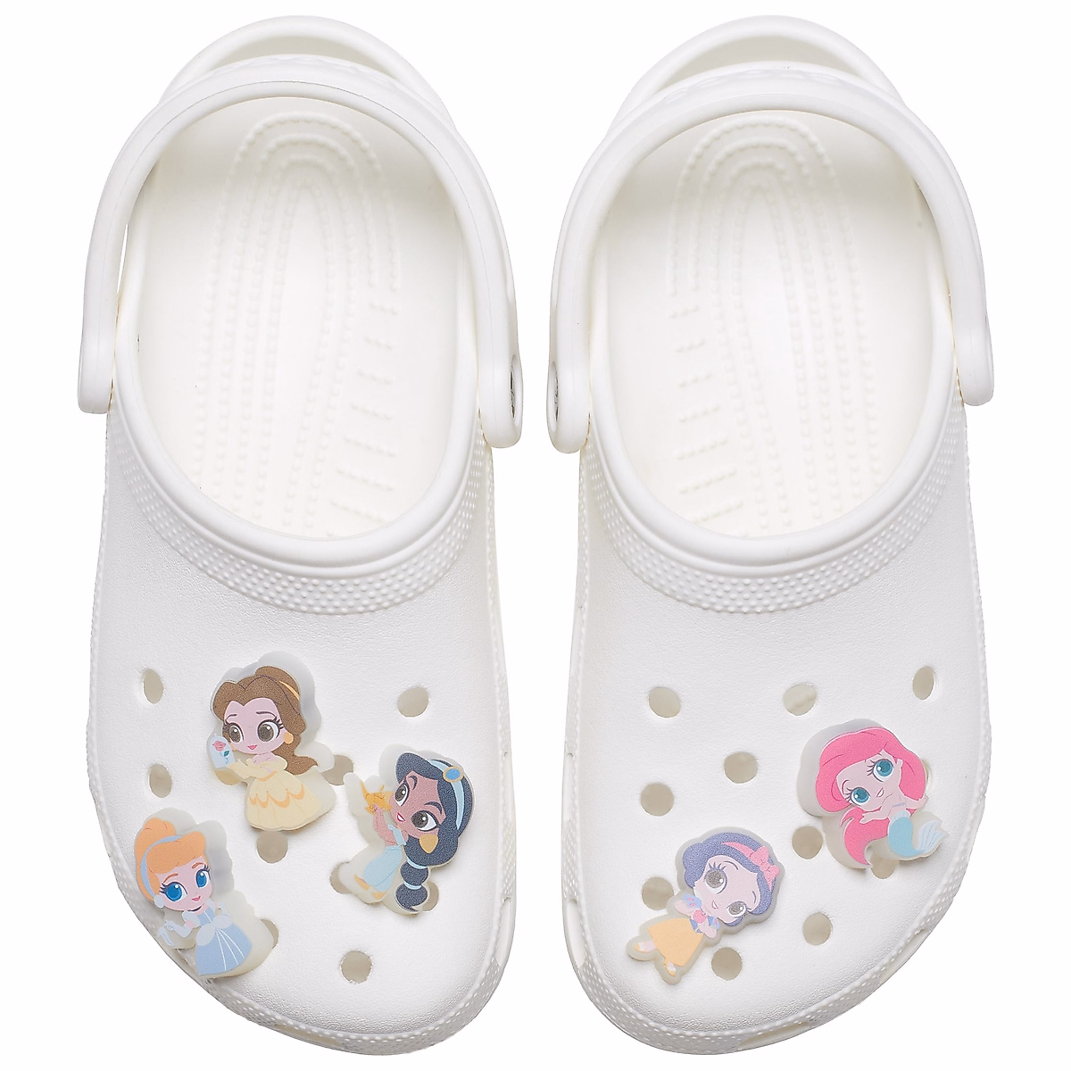 Crocs 5-Pack Shoe Charms | Jibbitz, Disney Princess LED, One Size