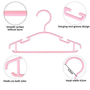 GoodtoU Kids Hangers Clothing Kids Plastic Hangers Bulk 60 Pack Toddler Clothes Hangers Infant Toddler Hangers for Closet