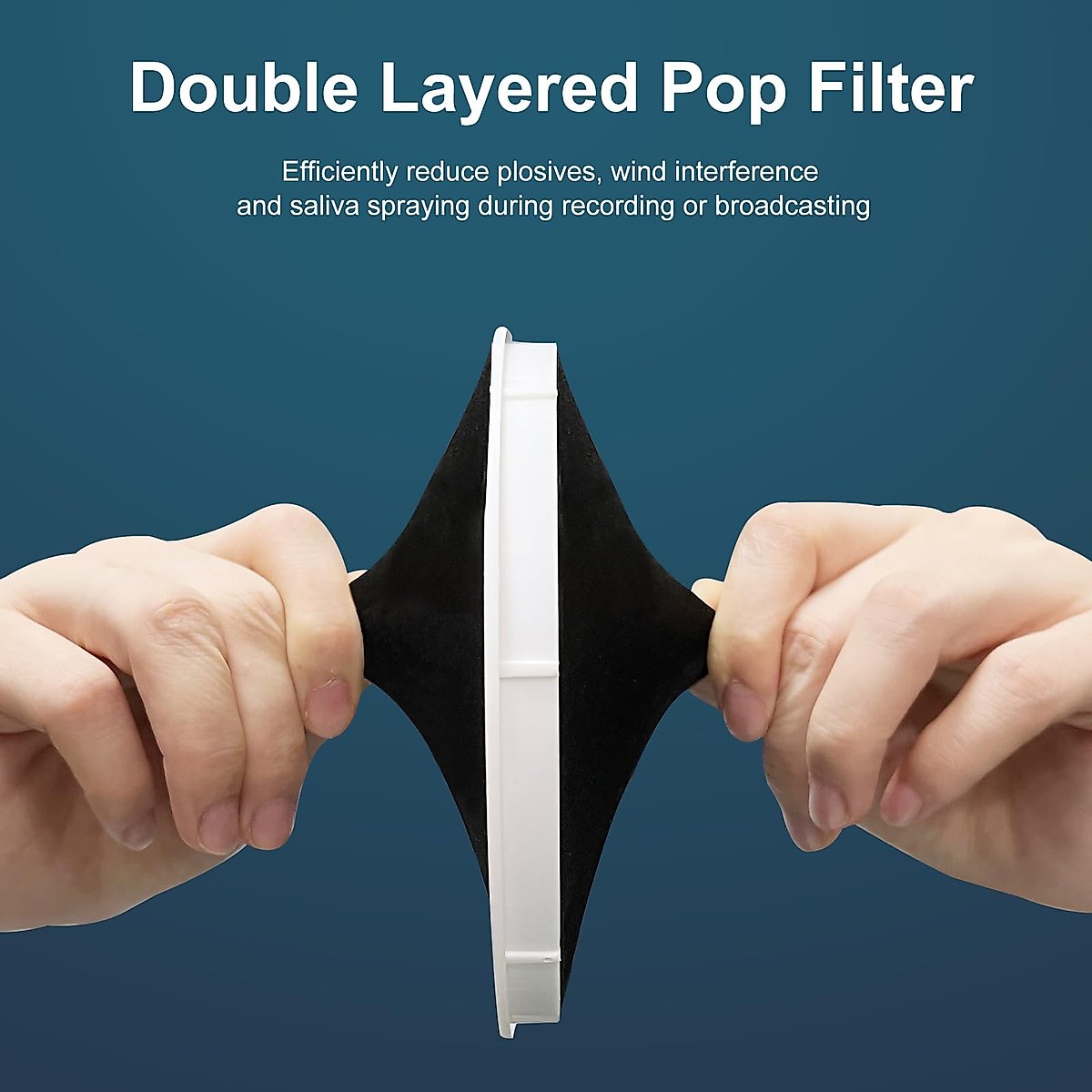 Professional Microphone Isolation Ball with 2-Layered Pop Filter, High Density Foam Great Noise Cancellation