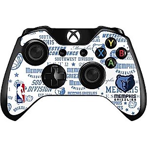 Skinit Decal Gaming Skin Compatible with Xbox One Controller - Officially Licensed NBA Memphis Grizzlies Historic Blast Design