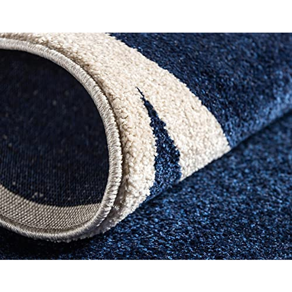 Unique Loom Trellis Collection Modern Morroccan Inspired with Lattice Design Area Rug, 2' 2" x 3' 1" Rectangle, Navy Blue/Beige