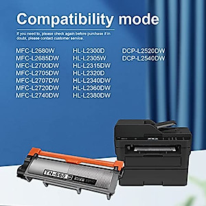 TN660 Toner Cartridge & DR630 Drum Unit Replacement for Brother TN-660 TN630 DR630 Work with HL-L2300D HL-L2360DW DCP-L2520DW MFC-L2700DW MFC-L2740DW Printer (Black, 2 Pack)