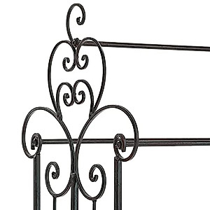 Free Standing Towel Rack 3 Bar Metal Towel Rack Stand Organizer for Bathroom,Bedroom,Laundry Room,Kitchen,Pool, Retro Black