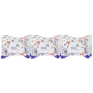 Amazon Brand - Mama Bear Saline Nose and Face Baby Wipes, Hypoallergenic, Unscented, 180 Count (6 Packs of 30)