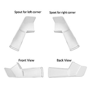 RV Gutter Spouts - Rigid RV Gutter Extenders, Directs Rainwater Away from Your RV, Long Version Extended RV Rain Gutter Spouts for Trailer Camper Motorhome Toy Hauler (2 Left +2 Right, White)