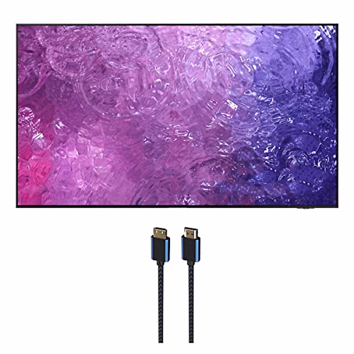 Samsung QN55QN90CAFXZA 55 Inch Neo QLED Smart TV with 4K Upscaling with a 5S-4KHD2-2.5M V-Series 2.5m Premium 4K HDR HDMI Braided Cable (2023)