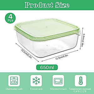 Akamino 4 Pack Sliced Cheese Container for Fridge, Butter Block Cheese slicer Holder with Lids, Airtight Plastic Storage Box for Keeps Deli Cheese Fresh Longer