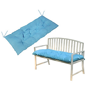 COSNUOSA Outdoor Bench Cushion Waterproof Outdoor Loveseat Cushions Swing Cushions Bench Cushions for Indoor Furniture Sky Blue 60x20 Inches
