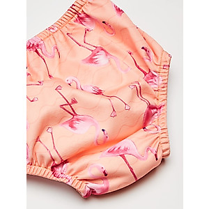 i Play Girls Reusable Absorbent Baby Swim Diapers Coral Flamingos 4T