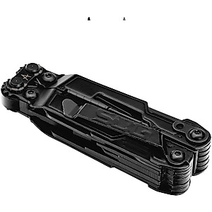 SOG PowerPint Mini Multi-Tool-Utility Tool with Compound Leverage Smooth Open, 18 Lightweight Specialty Tools, Stainless Steel Blade-Black (PP1002-CP)