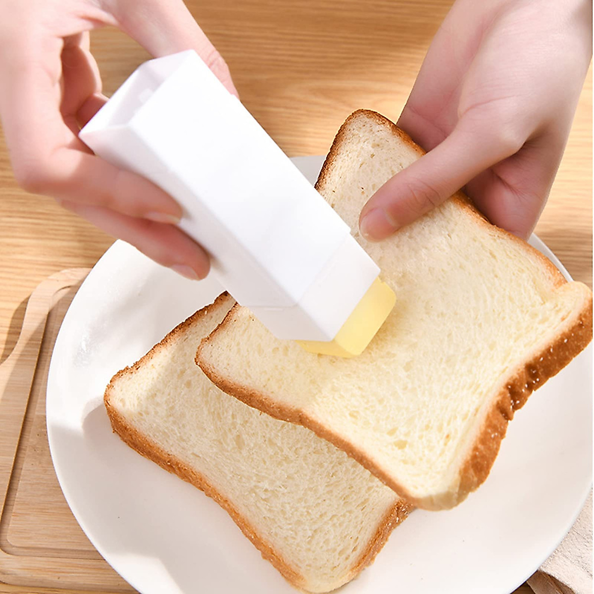 2Pcs Butter Stick Holder Plastic Sticks Butter Keeper Butter Dispenser Stick Corn Butter Holder Stick Butter Container Cake Butter Dispenser to Spread Butter on Cookware, Baking Dishes Toast Waffles