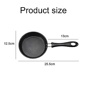 Sonhomay Egg Frying Pan, 4.7-Inch Single Egg Durable Small Pan with Handle, Nonstick Frying Pan With Lid Covered, Heat Resistant Small Egg Skillet Cooking Pot, Portable Round Omelet Pan for Stove