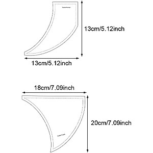 LePvo Twisted Pinwheel Template 2PCS for Quilting, Acrylic Quilting Templates for Professional Tailors Apprentices DIY Quilting Sewing Crafts Embroidery