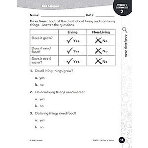 180 Days™: Science, Earth and Space Science for 1st Grade Practice Workbook for Classroom and Home, Cool and Fun Practice Created by Teachers (180 Days of Practice)