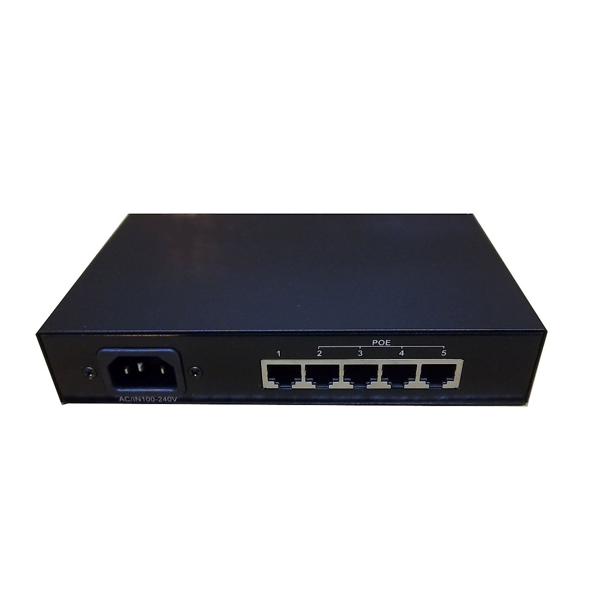 EZ-IP 4 Port POE Network Switch unmanaged 802.3af 5 Port Total 10/100 ethernet RJ45 for IP Cameras and Phone Systems 15.4w Each Port 65W Total