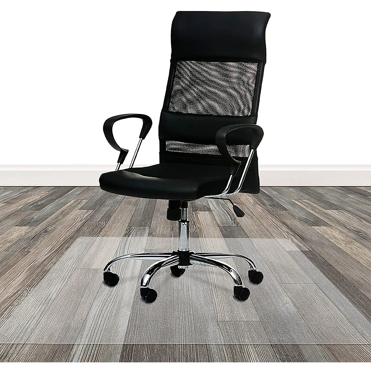 CARHM 1.5MM Office Chair Mat for Hardwood Floor 48" x 40" Clear Desk Chair Mat Plastic Floor Mat