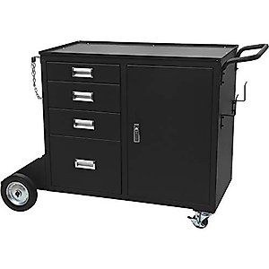 Klutch Heavy-Duty Welding Workstation - 4-Drawers, 50 3/4in.L x 24 3/8in.W x 34 5/8in.H
