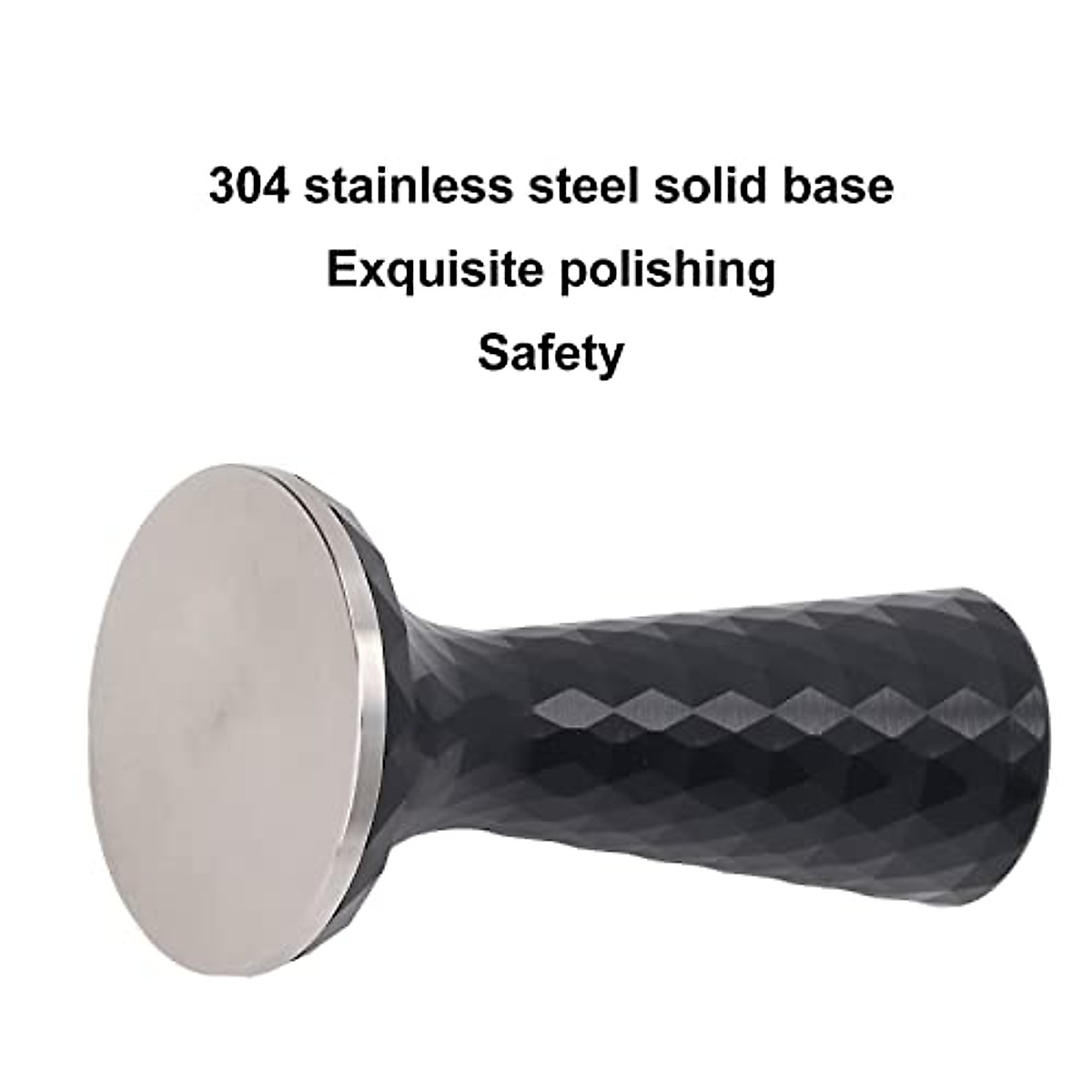 MOTUZP Coffee Tamper Food Grade Safe Coffee Hand Tamper with Flat Stainless Steel Base Professional Coffee Hand Tamper (51mm)