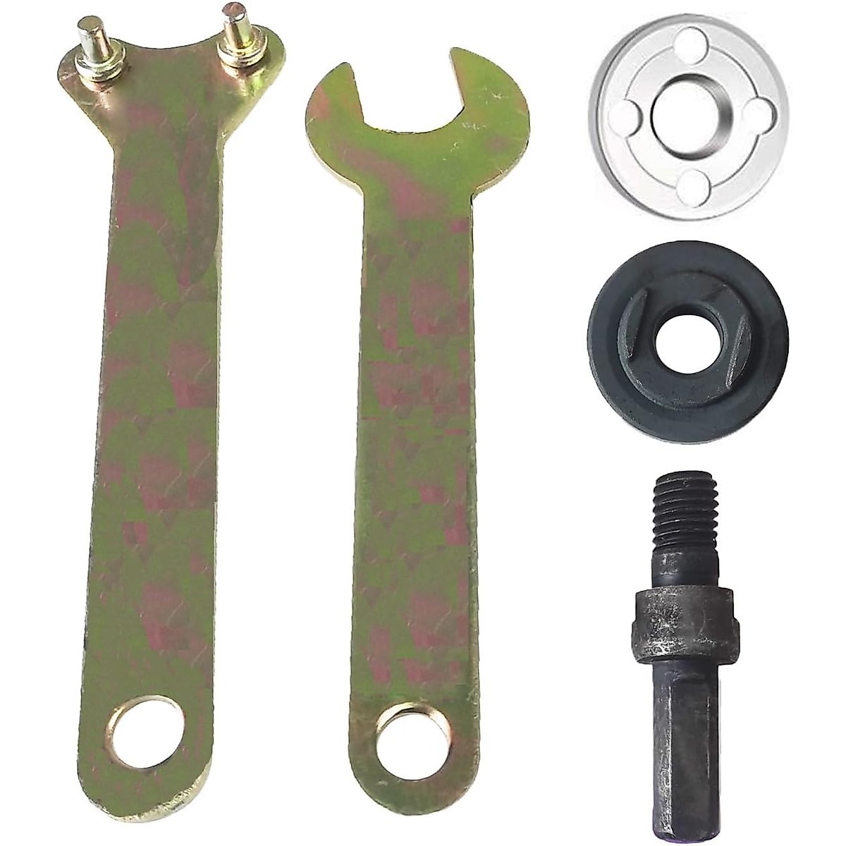 Hyamass 5 in 1 Electric Drill Conversion Angle Grinder Adapter Connecting Rod Kit with Wrench Variable Shaft Coupler Converter Tool,10mm Arbor Mandrel Adapter,Adapter Set for Most Small Angle Grinder