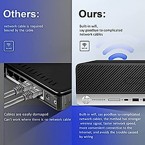 HP Desktop PC ProDesk 600 G4 Windows 11 SFF Computer,i5 Small Form Factor Business Desk Top 32GB Ram 1TB NVMe M.2 SSD + 1TB HDD,WiFi,BT,HDMI,DP,DVD,USB-C,Altec Wireless K&M + TJJ Mouse PAD(Renewed)