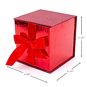 Hallmark Signature Small Valentine's Day Gift Box with Fill (Red Glitter)