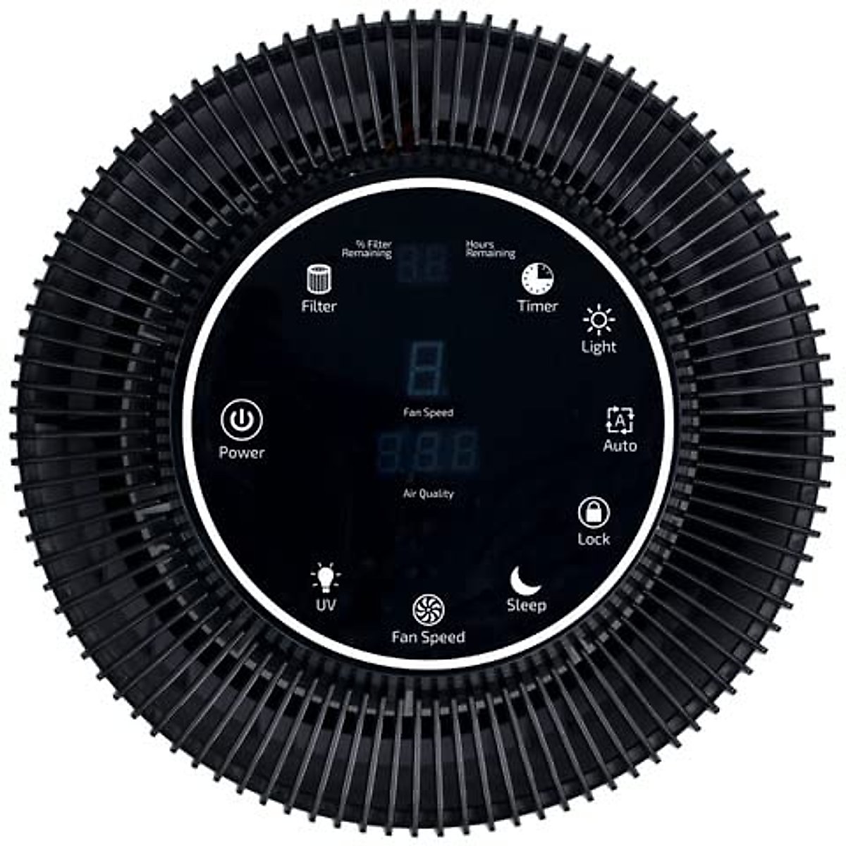 OdorStop OSAP5 HEPA Air Purifier for areas up to 1000 Sq Ft with H13 True HEPA Filter, Active Carbon, 5-Speed, Auto Mode, Sleep Mode, Child Lock, and Timer - Black