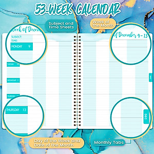 2024-2025 Teacher Planner - Teacher Lesson Planner 2024-2025, Academic Planner from July 2024 to June 2025, 9.8" x 7.7", Lesson Planner 2024-2025 Academic Year with Inspirational Quotes