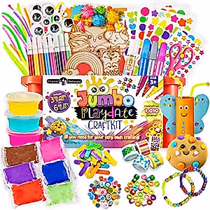 Original Stationery Jumbo Playdate Craft Kit, Over 1000 Fun Arts & Crafts Supplies to Make Slime Art & Kids Crafts, Ultimate Craft Set for Crafty Kids