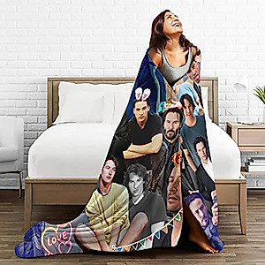 Blanket Keanu Reeves Soft and Comfortable Warm Fleece Blanket for Sofa,Office Bed car Camp Couch Cozy Plush Throw Blankets Beach Blankets