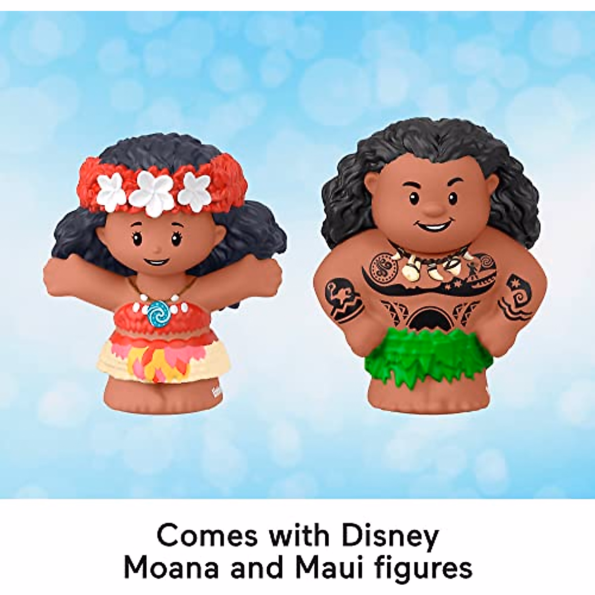 Fisher-Price Little People Toddler Toys Disney Princess Moana & Maui’s Canoe Sail Boat with 2 Figures for Ages 18+ Months